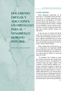 Documento drogas y adicciones: un obstáculo para el desarrollo humano integral | Repositorio ...
