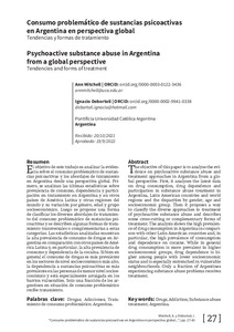 Consumo problemático de sustancias psicoactivas en Argentina en ...